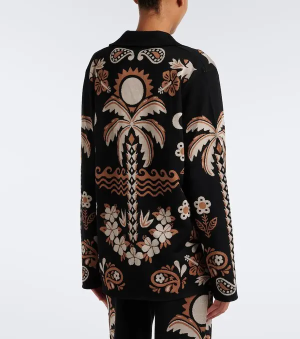 Alanui Island Roots Wool And Silk-blend Blazer