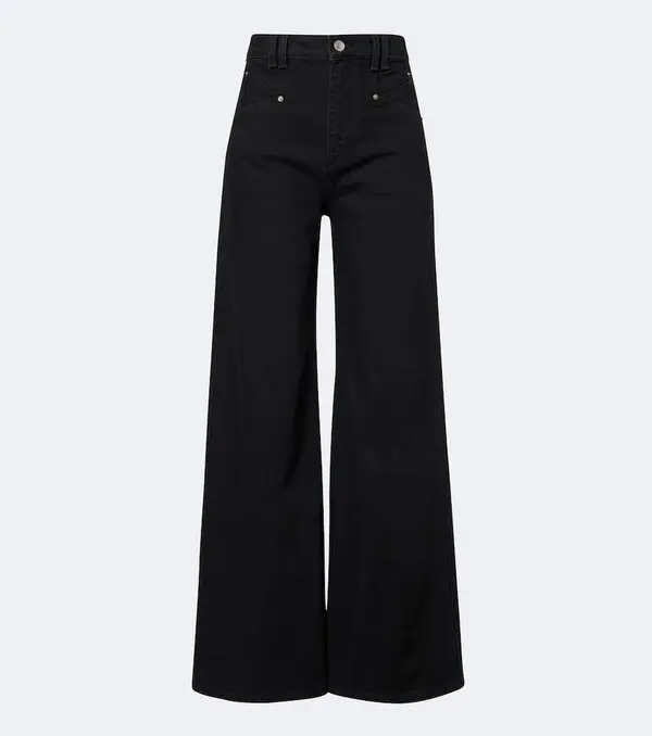 Isabel Marant Étoile Lemony Wide-leg Jeans - Black