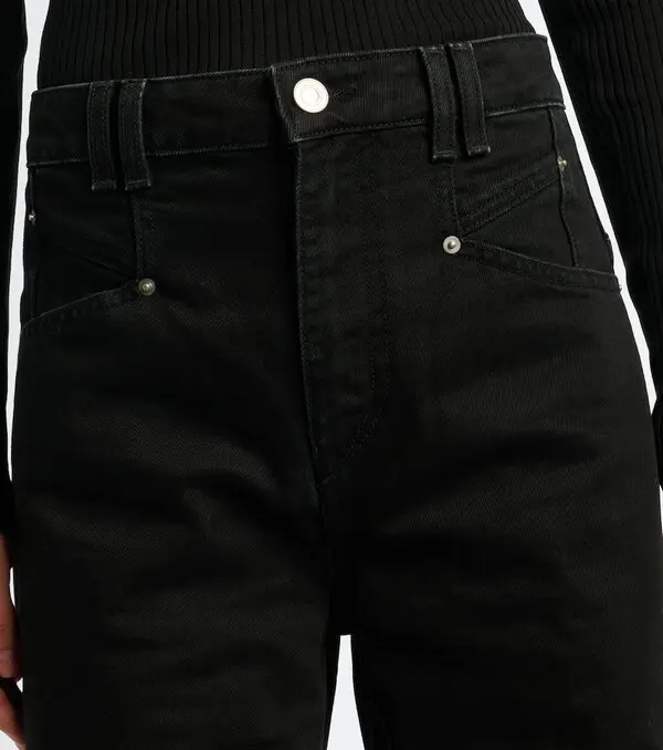 Isabel Marant Étoile Lemony Wide-leg Jeans - Black