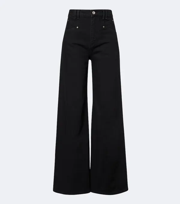 Isabel Marant Étoile Lemony Wide-leg Jeans - Black