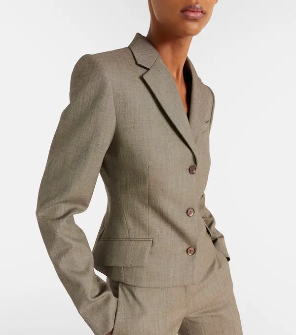 Alexander McQueen Cropped Wool Blazer