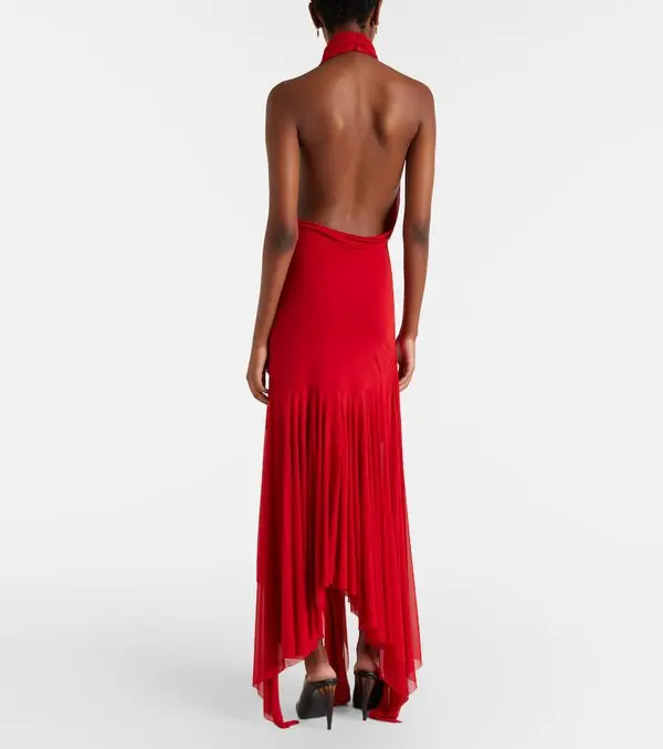 Alexander McQueen Draped Halterneck Maxi Dress