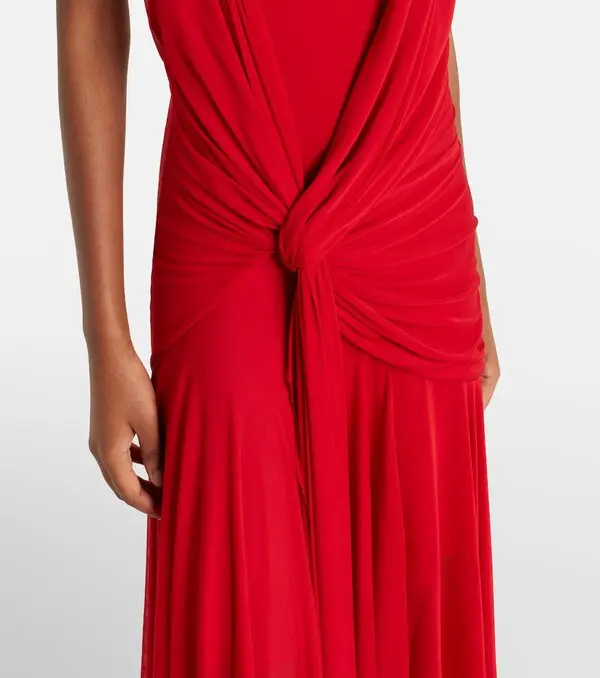 Alexander McQueen Draped Halterneck Maxi Dress