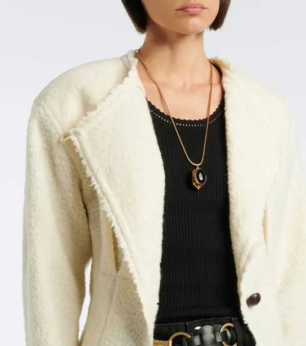 Isabel Marant Étoile Suna Wool And Alpaca-blend Bouclé Jacket - White