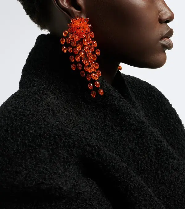 Isabel Marant Étoile Hanabi Beaded Clip-on Earrings - Orange