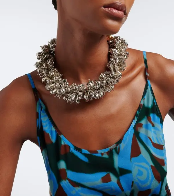 Dries Van Noten Embellished Fringed Necklace