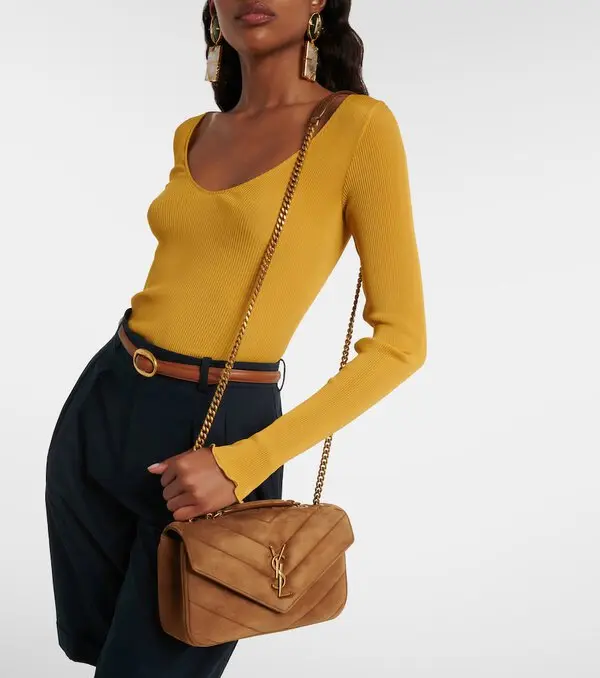 Saint Laurent Loulou Small Matelassé Shoulder Bag