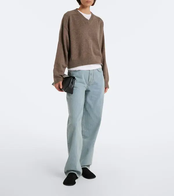 Loulou De Saison Anzor Cropped Cashmere Sweater