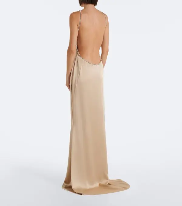 TOM FORD Embellished Satin Gown