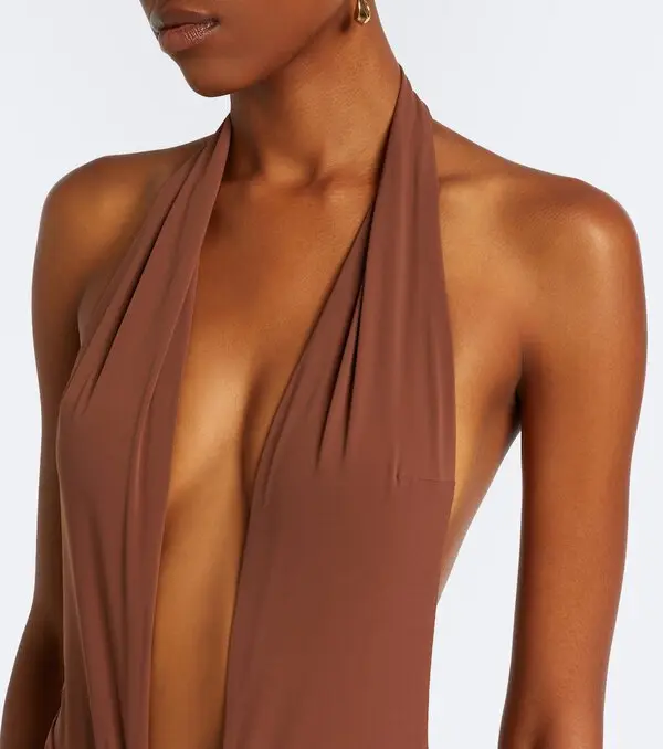 Christopher Esber Halterneck Jersey Minidress