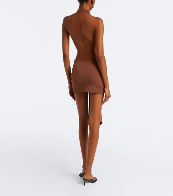 Christopher Esber Halterneck Jersey Minidress