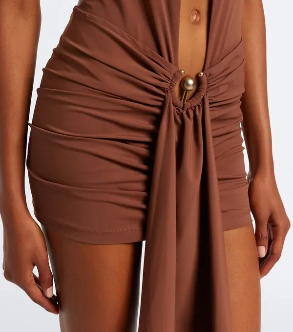 Christopher Esber Halterneck Jersey Minidress