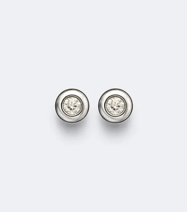 David Yurman Diamond Stud Earrings In Sterling - Silver