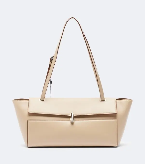Savette Symmetry Trapeze Shoulder Bag - Beige