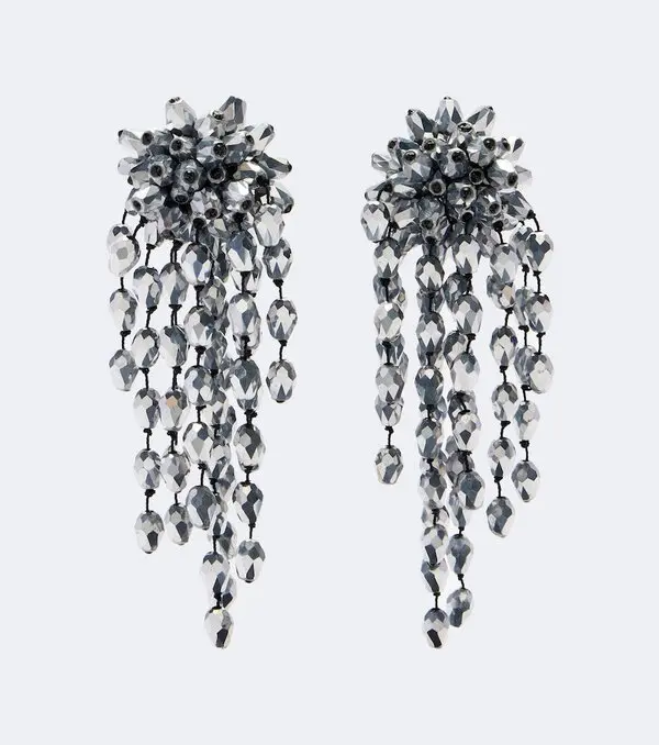Isabel Marant Étoile Hanabi Beaded Clip-on Earrings - Silver