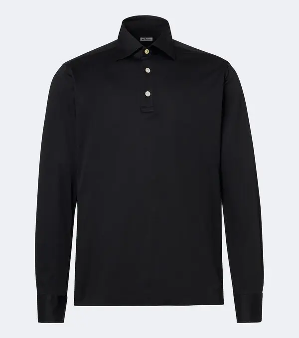 Kiton Cotton Poplin Polo Top