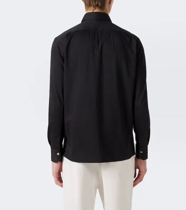 Kiton Cotton Poplin Polo Top