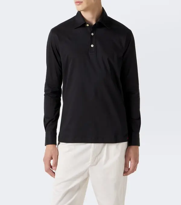Kiton Cotton Poplin Polo Top