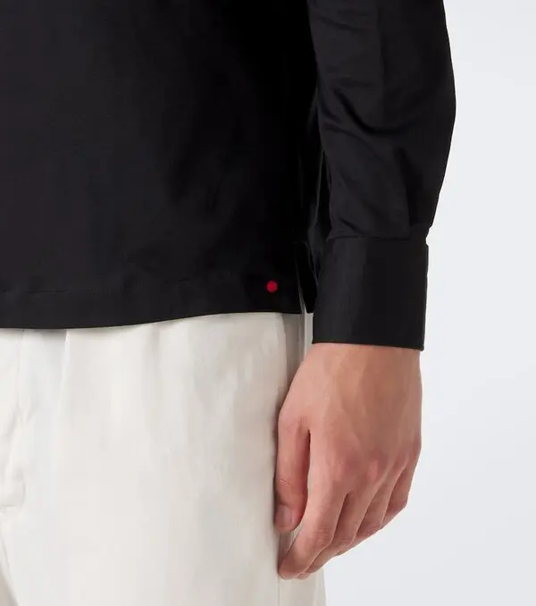 Kiton Cotton Poplin Polo Top