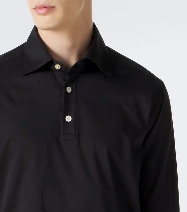 Kiton Cotton Poplin Polo Top