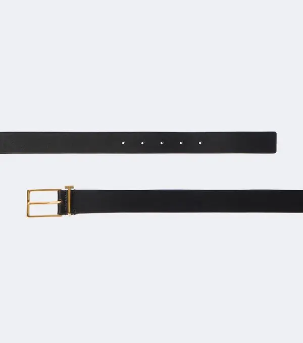 TOM FORD Leather Belt With Gold Hardware