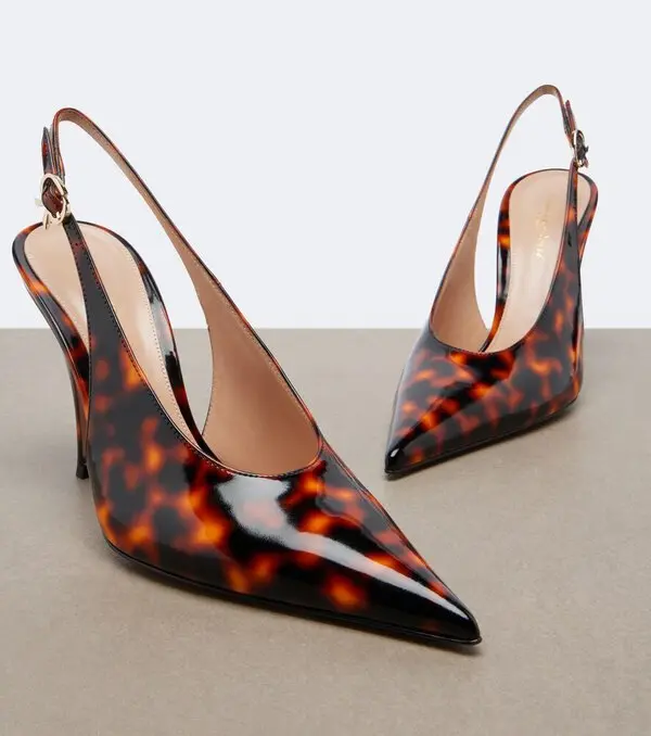 GIANVITO ROSSI Sofia Pointed Toe Slingback Pumps