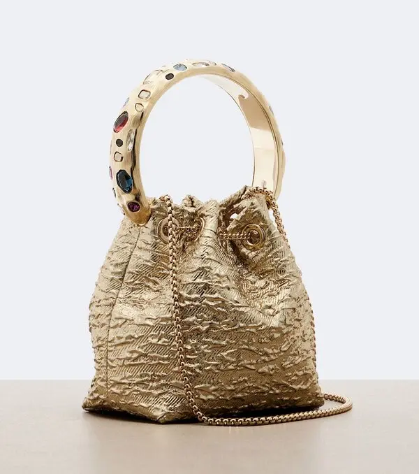 JIMMY CHOO Bon Bon Lurex® Bucket Bag