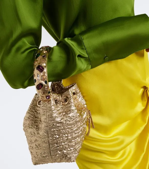 JIMMY CHOO Bon Bon Lurex® Bucket Bag