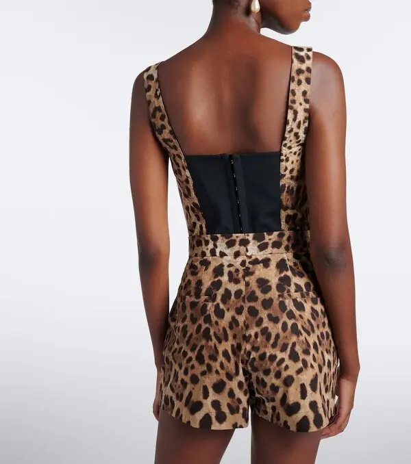 Dolce & Gabbana Leopard-print Cotton Shorts