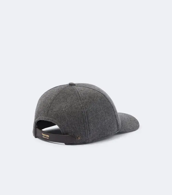 TOM FORD Logo Cashmere Baseball Cap