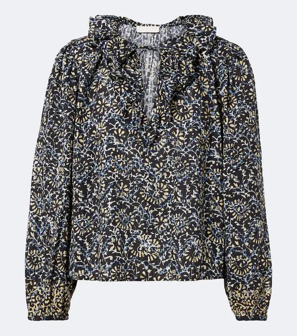 Ulla Johnson Siena Printed Cotton-blend Top - Multicoloured