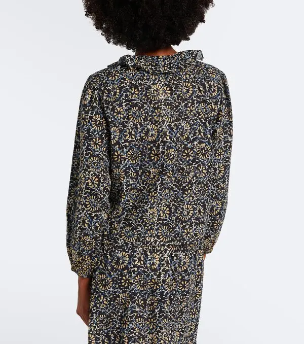 Ulla Johnson Siena Printed Cotton-blend Top - Multicoloured