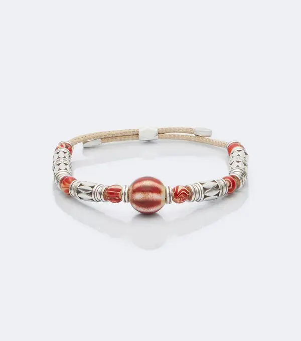 Isabel Marant Étoile Janis Beaded Metal And Leather Bracelet - Multicoloured