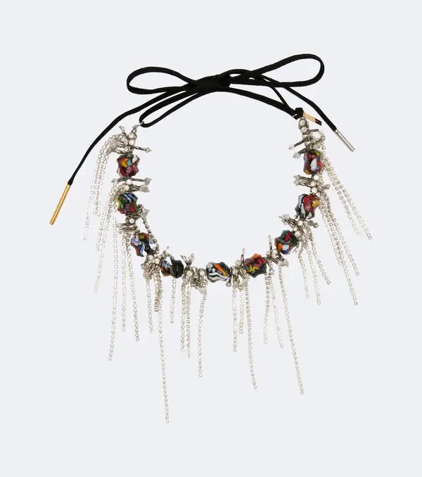 Dries Van Noten Beaded Necklace - Silver