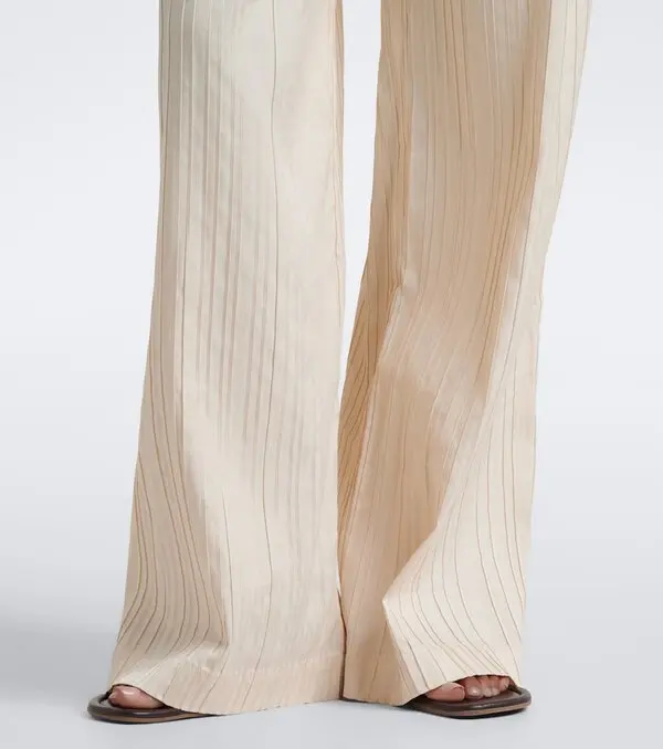 Simkhai Grace Striped Wide-leg Pants - White