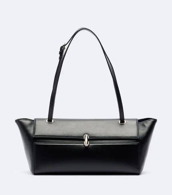 Savette Leather Shoulder Bag - Black
