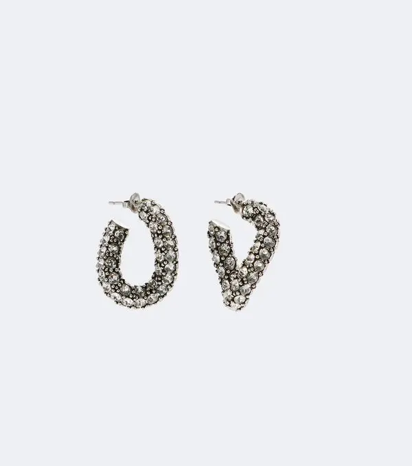 Isabel Marant Étoile Crystal-embellished Hoop Earrings - Silver