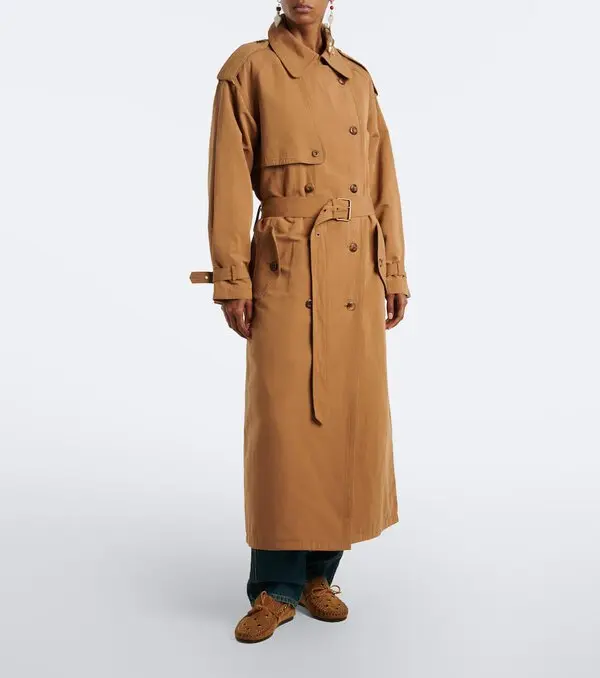Isabel Marant Étoile Violette Cotton And Linen Trench Coat