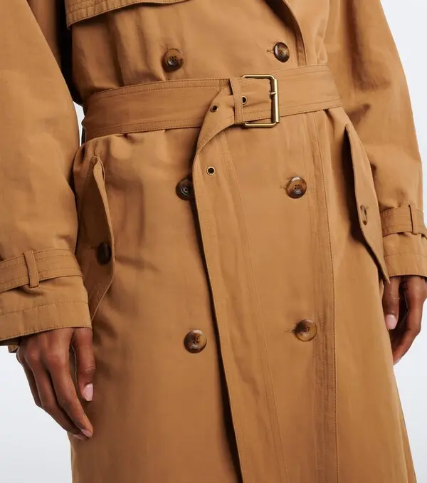 Isabel Marant Étoile Violette Cotton And Linen Trench Coat