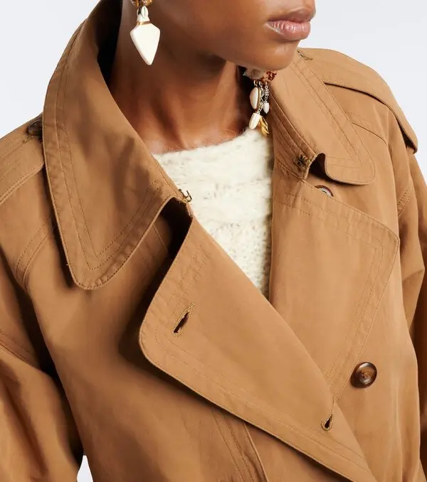 Isabel Marant Étoile Violette Cotton And Linen Trench Coat