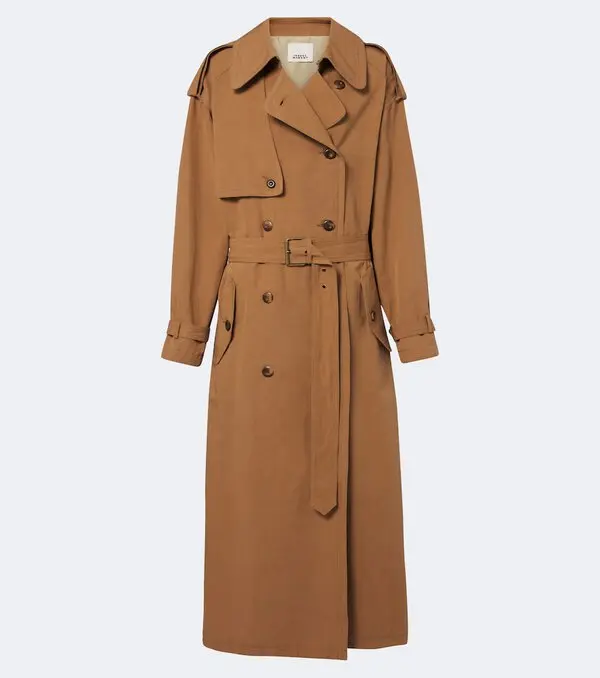 Isabel Marant Étoile Violette Cotton And Linen Trench Coat - Brown