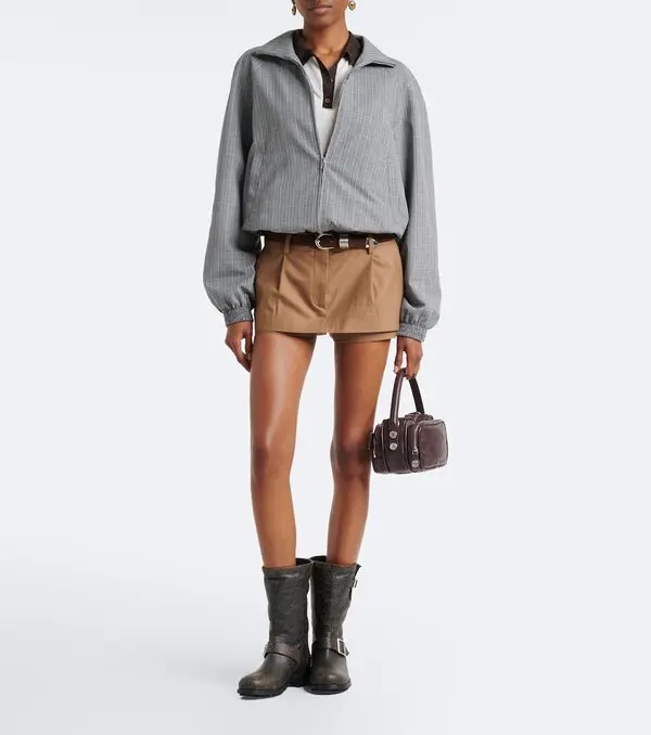 JIMMY CHOO Biker Leather Mid-calf Boots - Brown