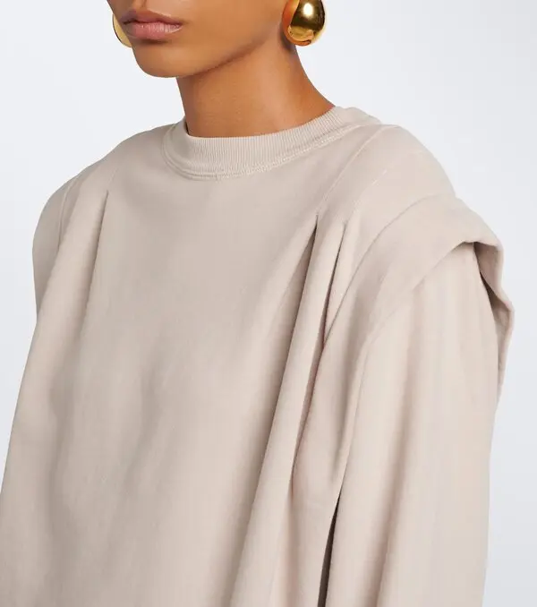 MARANT ETOILE Cotton Jersey Sweatshirt - Beige