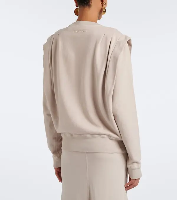 MARANT ETOILE Cotton Jersey Sweatshirt - Beige