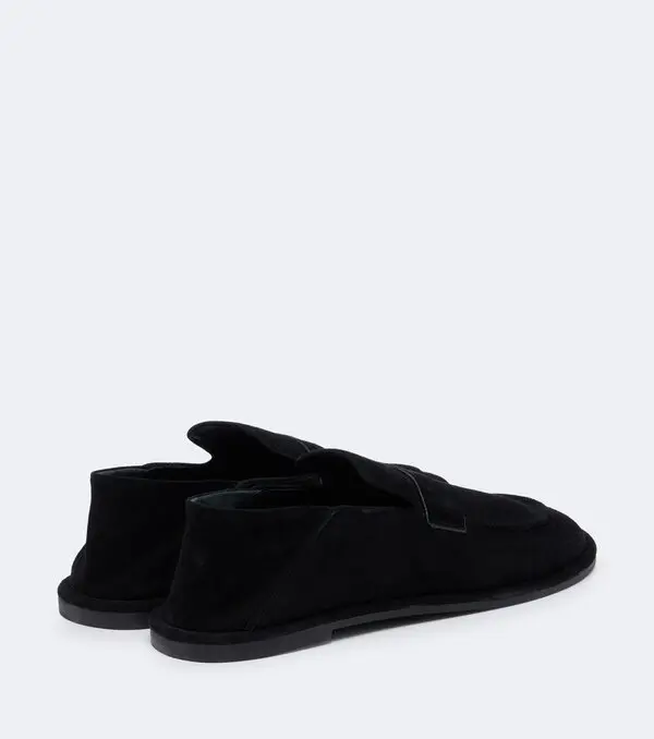 A.emery Clarence Suede Penny Loafers - Black