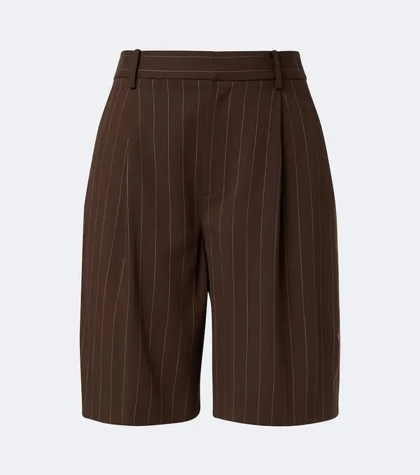 Ralph Lauren Striped Wool Shorts - Brown