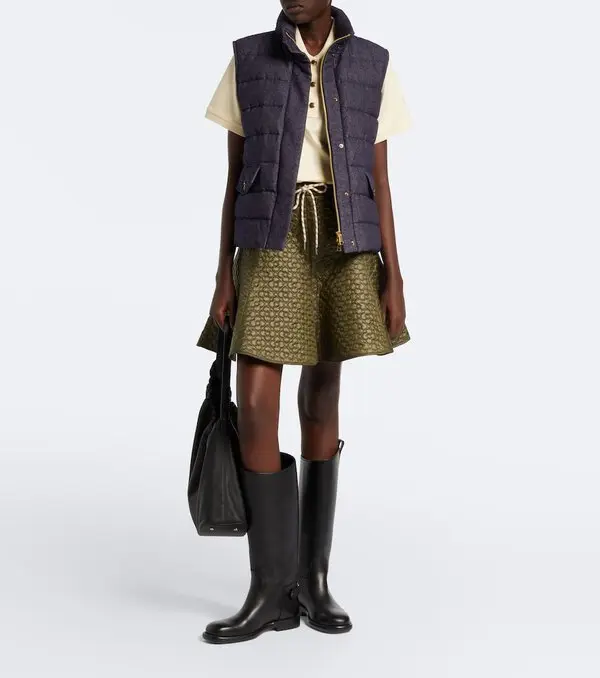 Moncler Bessez Denim Down Vest