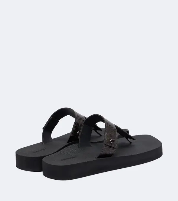 CHRISTEN Edge Leather Thong Sandals