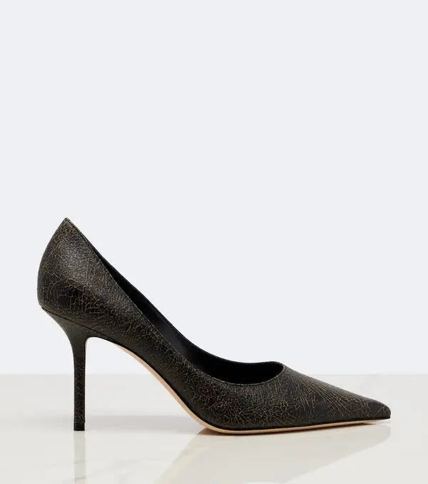 JIMMY CHOO Leather Pointed Toe High Heel Pumps
