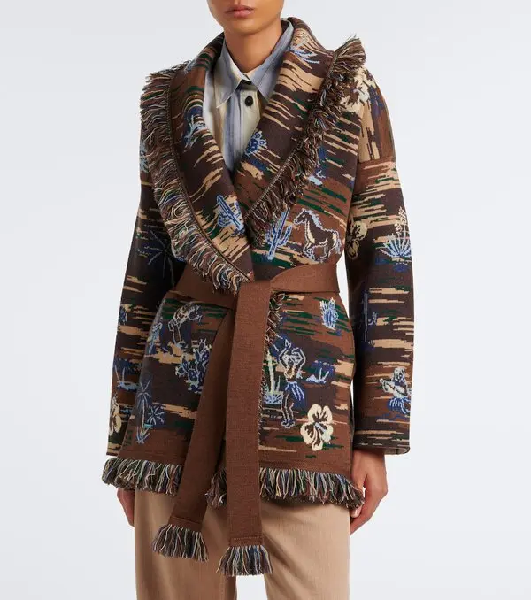 Alanui Texhawaii Jacquard Wool-blend Cardigan
